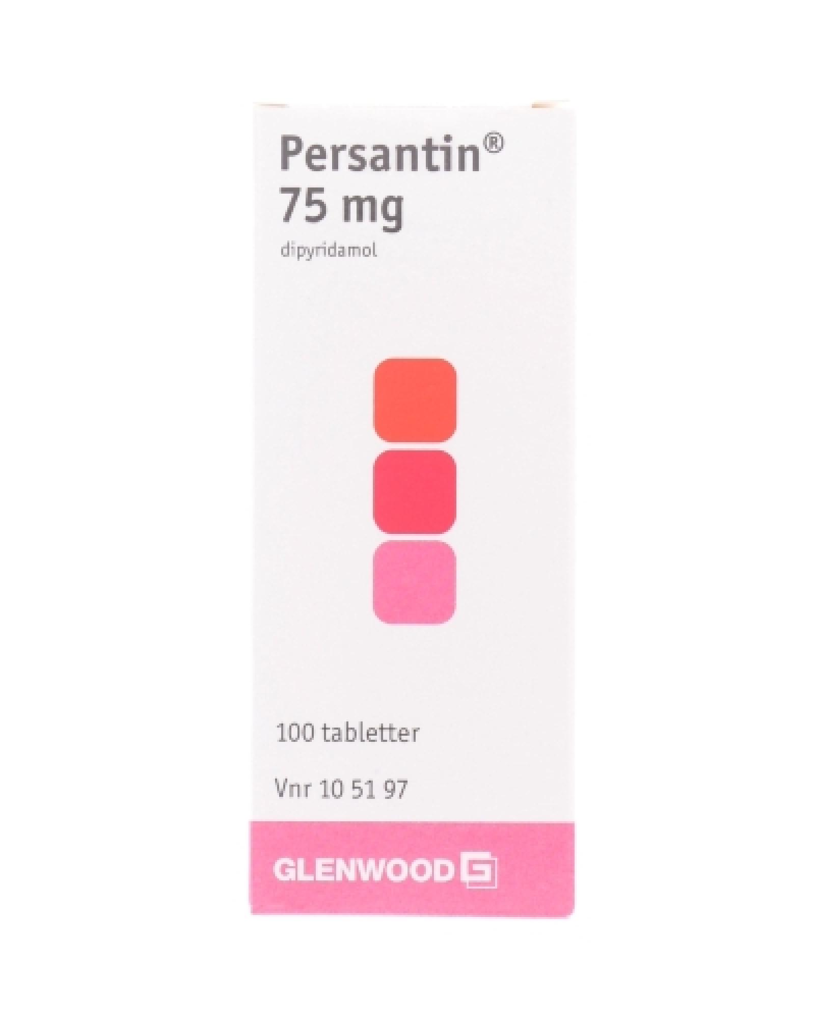 Persantin Tablett, drasjert 75 mg 100 stk - Apotek 1