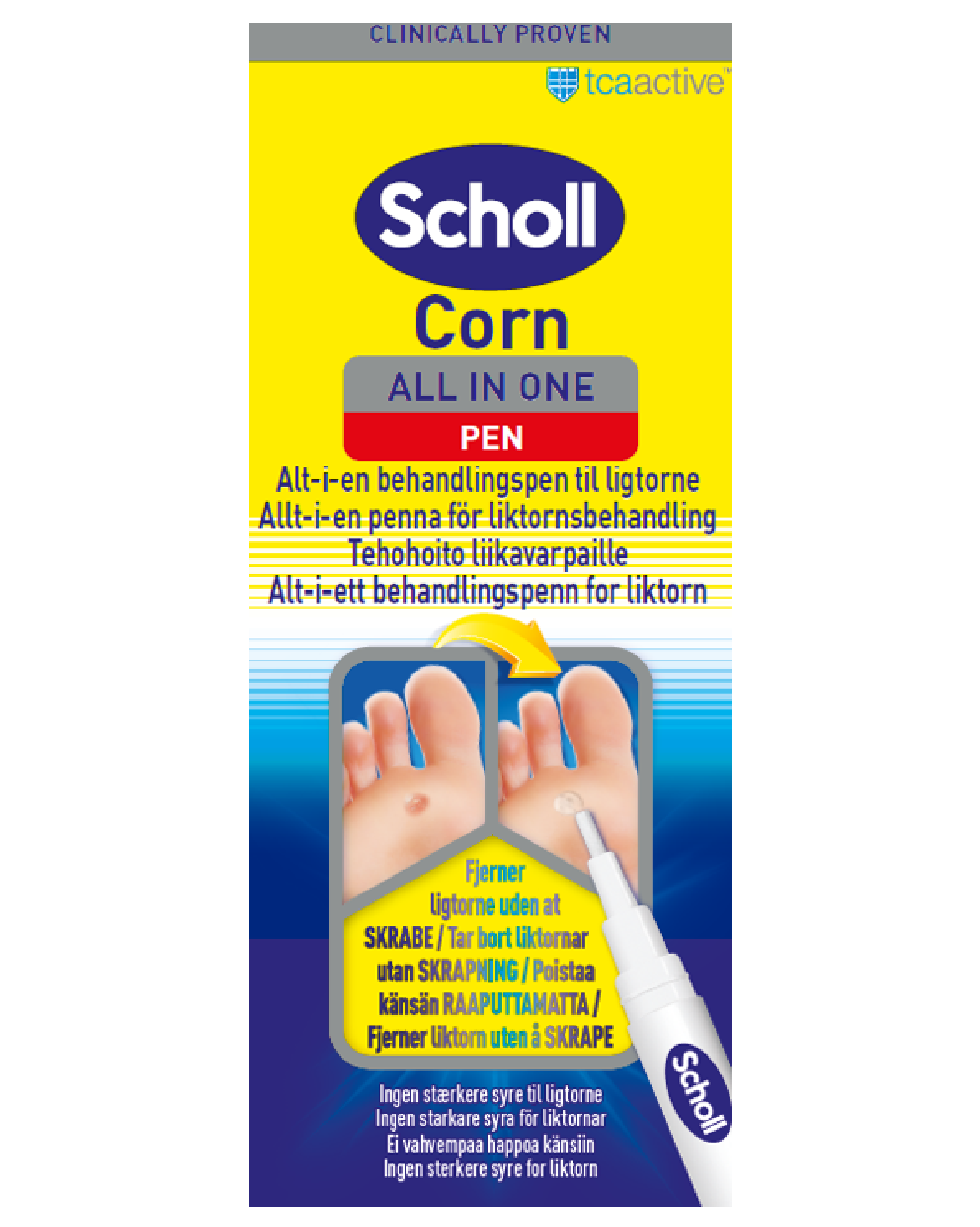 Scholl all-i-ett behandlingspenn for liktorn 4 g - Apotek 1