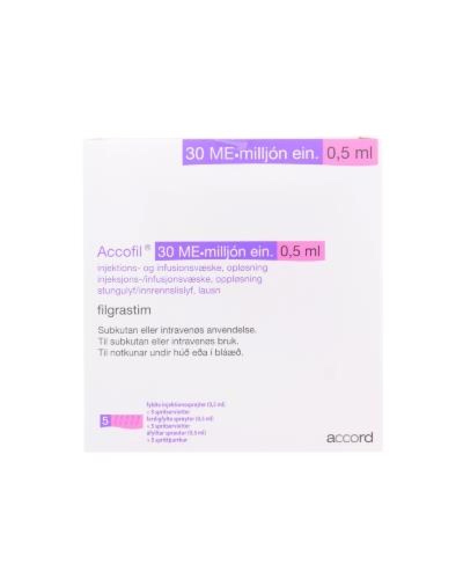 Accofil inf/inj 30 ME/spr - Apotek 1