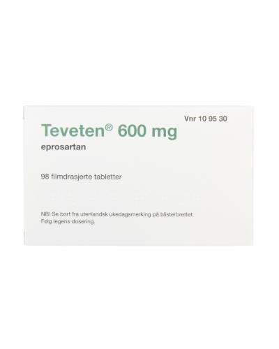 Teveten Tablett, filmdrasjert 600 mg 98stk - Apotek 1