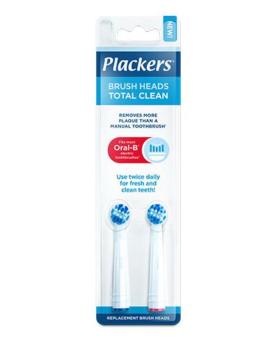 Plackers Brush Head Total Clean tannbørstehode 2stk - Apotek 1