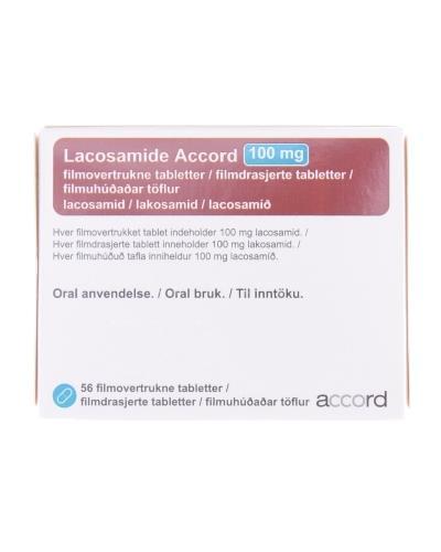 Lacosamide Accord Healthcare 100 mg tabletter 56 stk - Apotek 1