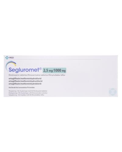 Segluromet 2,5 mg/1000 mg filmdrasjerte tabletter 4x49stk - Apotek 1