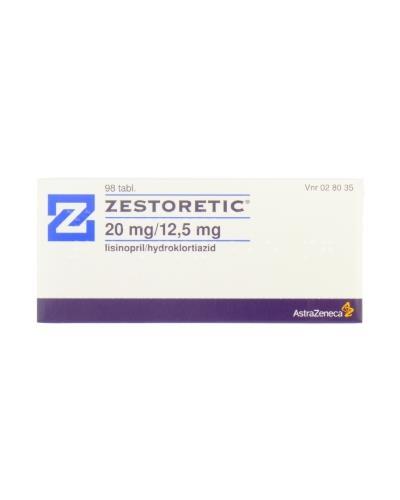 Zestoretic Tablett 20 mg/12,5 mg 98 stk - Apotek 1