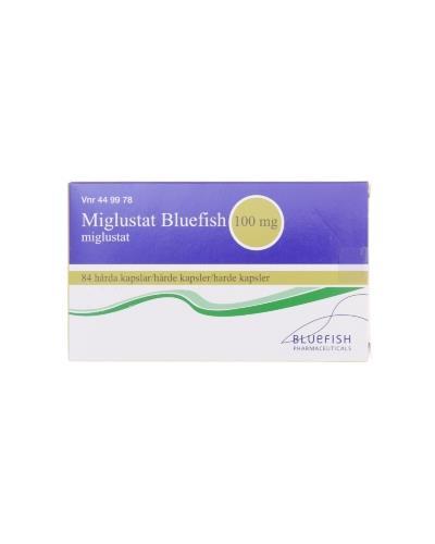 Miglustat 100 mg bluefish kapsler 84 stk - Apotek 1