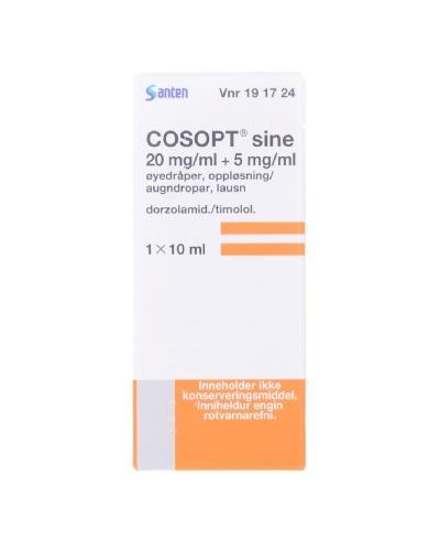 Cosopt sine 20 mg/ml / 5 mg/ml øyedråper 10 ml - Apotek 1