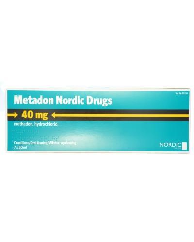 Metadon Nordic Drugs Mikstur, oppløsning 40 mg 7x50 ml - Apotek 1