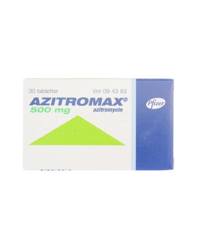 Azitromax 500 mg filmdrasjerte tabletter 30 stk - Apotek 1