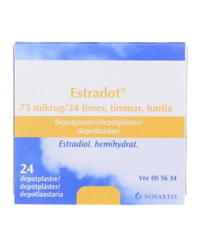 Estradot Depotplaster 75 mikrog/24 timer 24 stk - Apotek 1