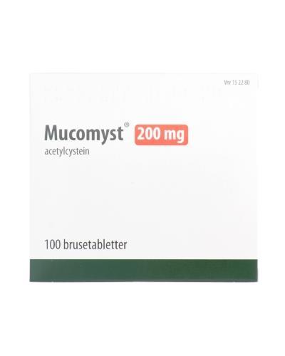 Mucomyst Brusetablett 200 mg 4x25 stk - Apotek 1