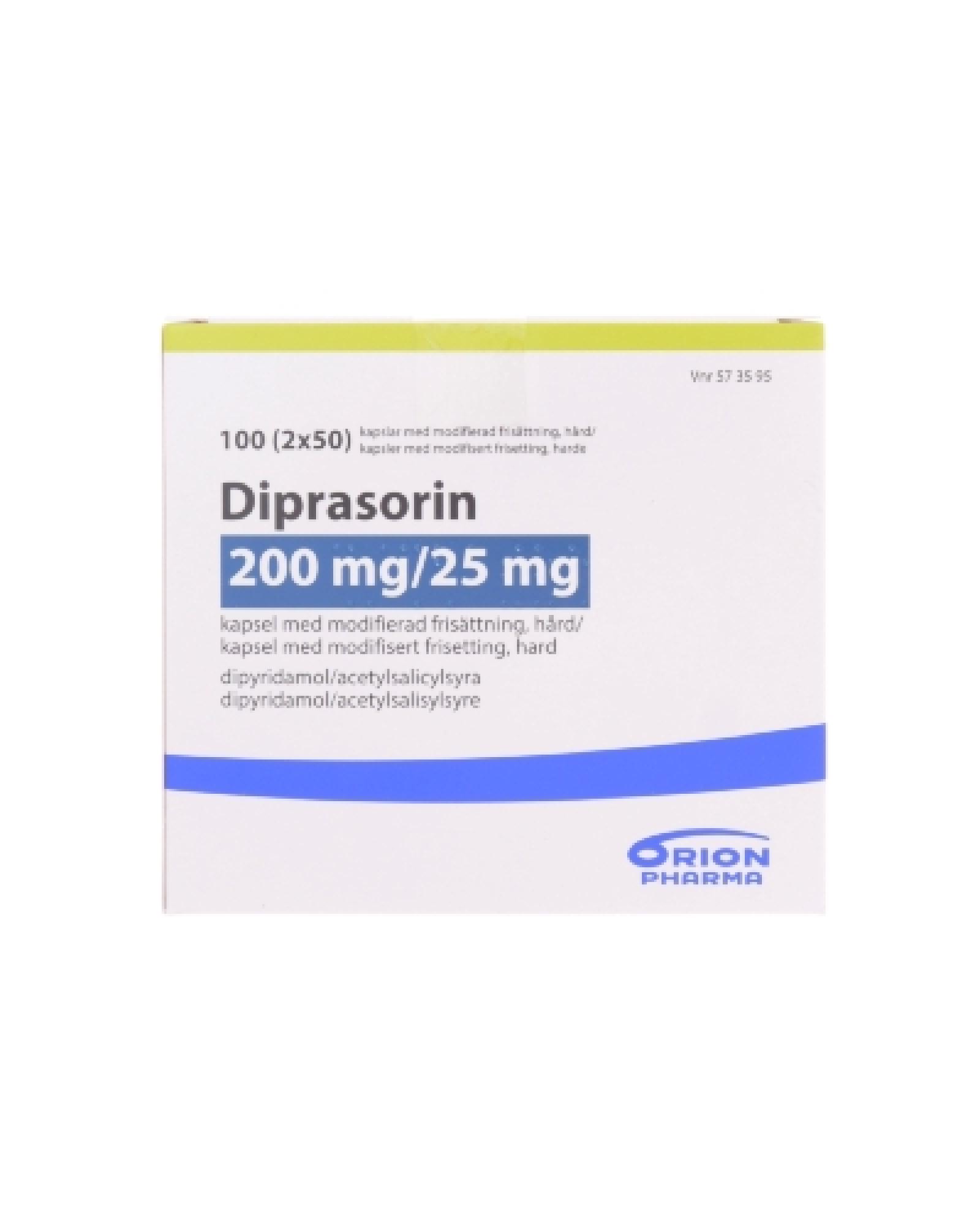 Diprasorin Kapsel med modifisert frisetting, hard 200 mg/25 mg 100 stk ...