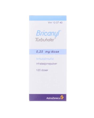 Bricanyl Thurbuhaler 0,25 mg/dose inhalasjonspulver 120 doser - Apotek 1