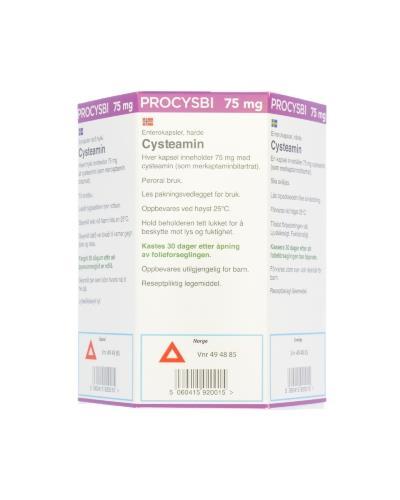 Procysbi Enterokapsel, hard 75 mg 250 stk - Apotek 1