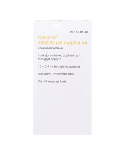 Klexane 2care4 inj 4000 IU/spr - Apotek 1