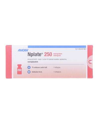Nplate Pulver til injeksjonsvæske, oppløsning 250 mikrog 1x250mikrog ...