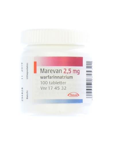 Marevan 2,5 mg tabletter 100 stk - Apotek 1
