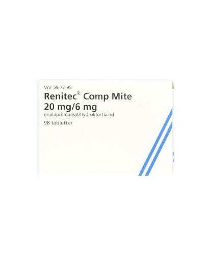 Renitec Comp Mite Tablett 20 mg/6 mg 98 stk - Apotek 1