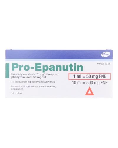 Pro-Epanutin Konsentrat til injeksjons-/infusjonsvæske, oppløsning 50 ...