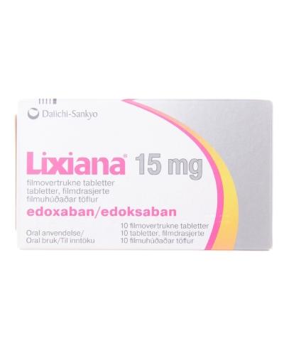 Lixiana 15 mg tabletter, filmdrasjerte 10 stk - Apotek 1