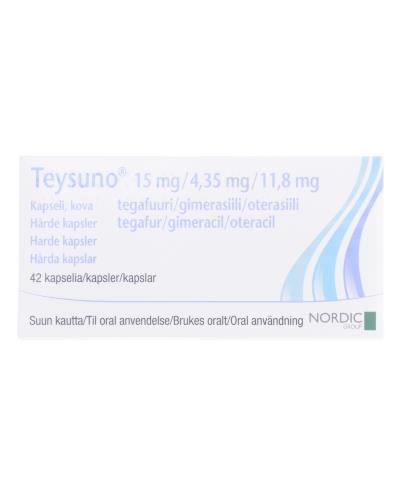 Teysuno Kapsel, hard 15 mg/4,35 mg/11,8 mg 42 stk - Apotek 1