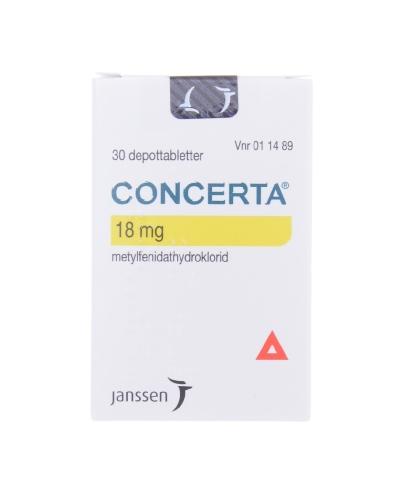 Concerta Depottablett 18 mg 30 stk - Apotek 1