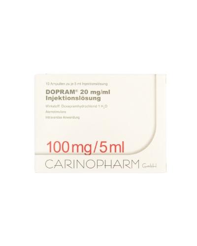 Dopram 20mg/ml injeksjon 10x5 mlamp - Apotek 1