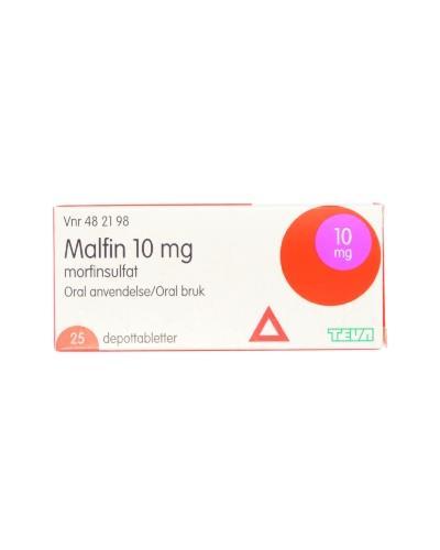 Malfin Depottablett 10 mg 25 stk - Apotek 1