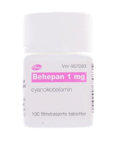 Behepan 1 mg filmdrasjerte tabletter 100 stk - Apotek 1