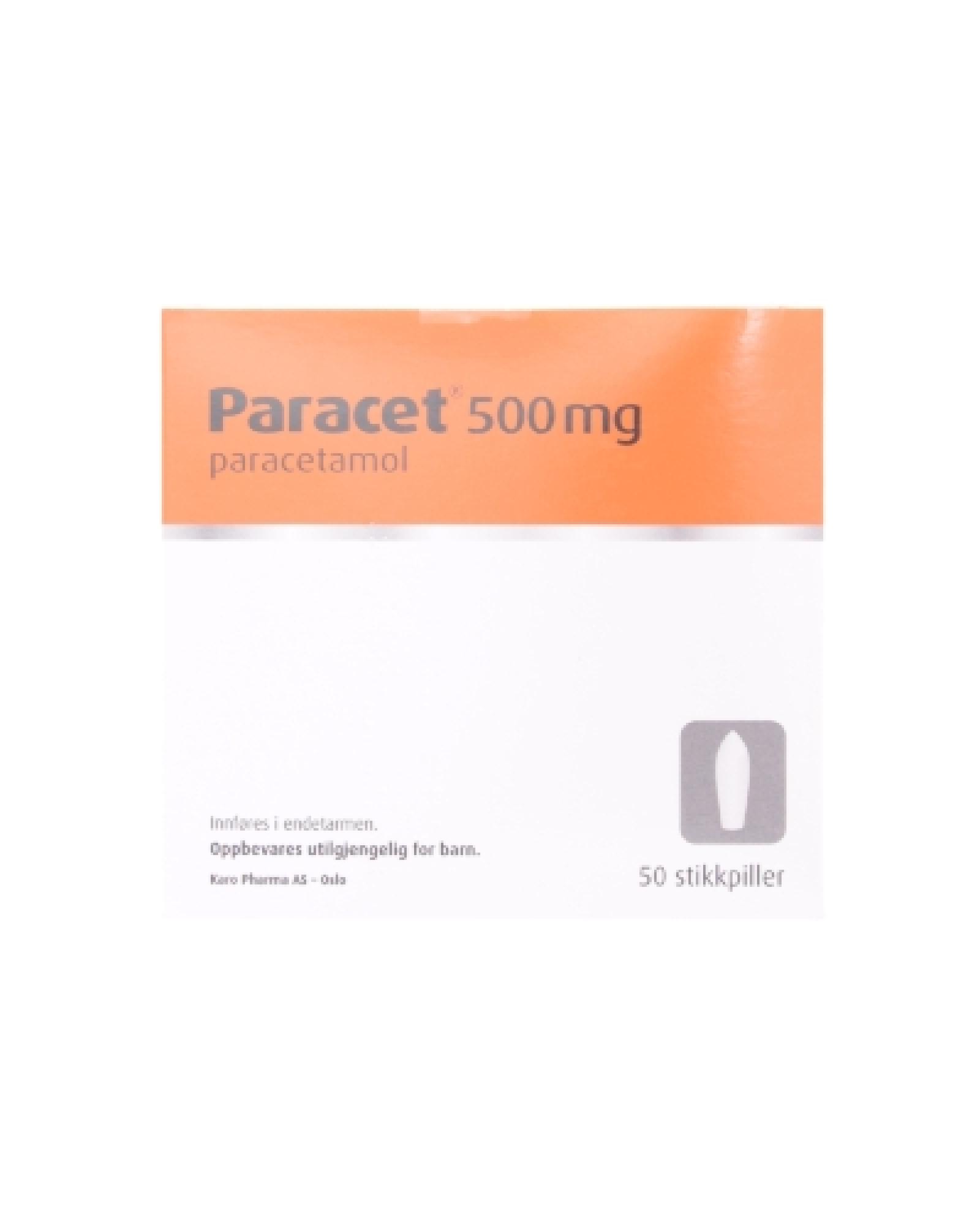 Paracet Stikkpille 500 mg 50 stk - Apotek 1