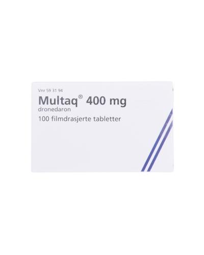 Multaq Orifarm 400 mg filmdrasjerte tabletter 100stk - Apotek 1