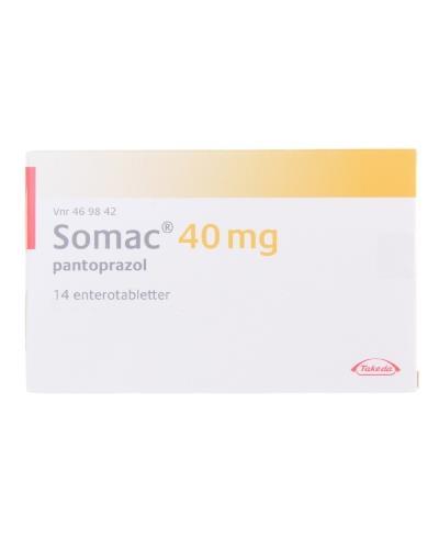 Somac 40 mg enterotabletter 14 stk - Apotek 1