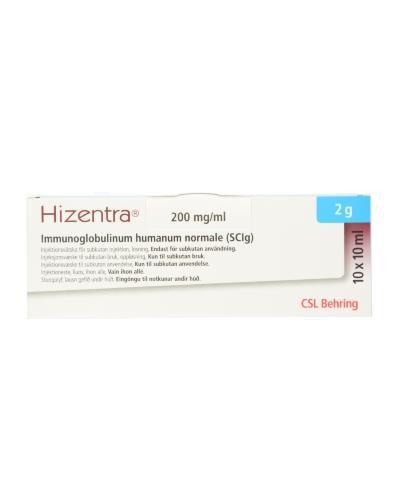 Hizentra Injeksjonsvæske, oppløsning 200 mg/ml 10x10 ml - Apotek 1
