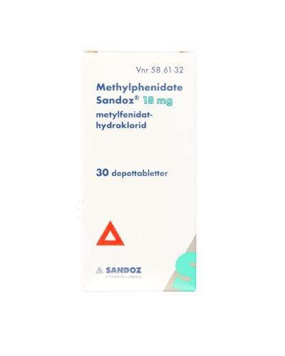 Methylphenidate Sandoz Depottablett 18 mg 30 stk - Apotek 1