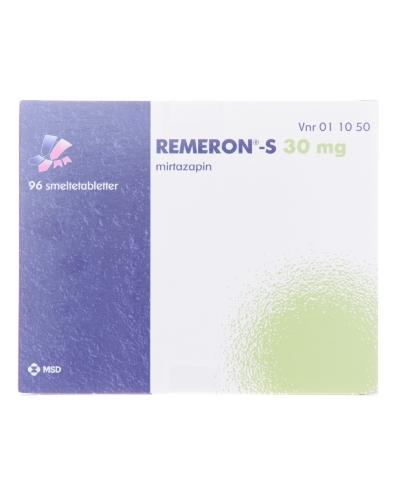 Remeron-S 30 mg smeltetabletter blisterpakning, endose 96 stk - Apotek 1
