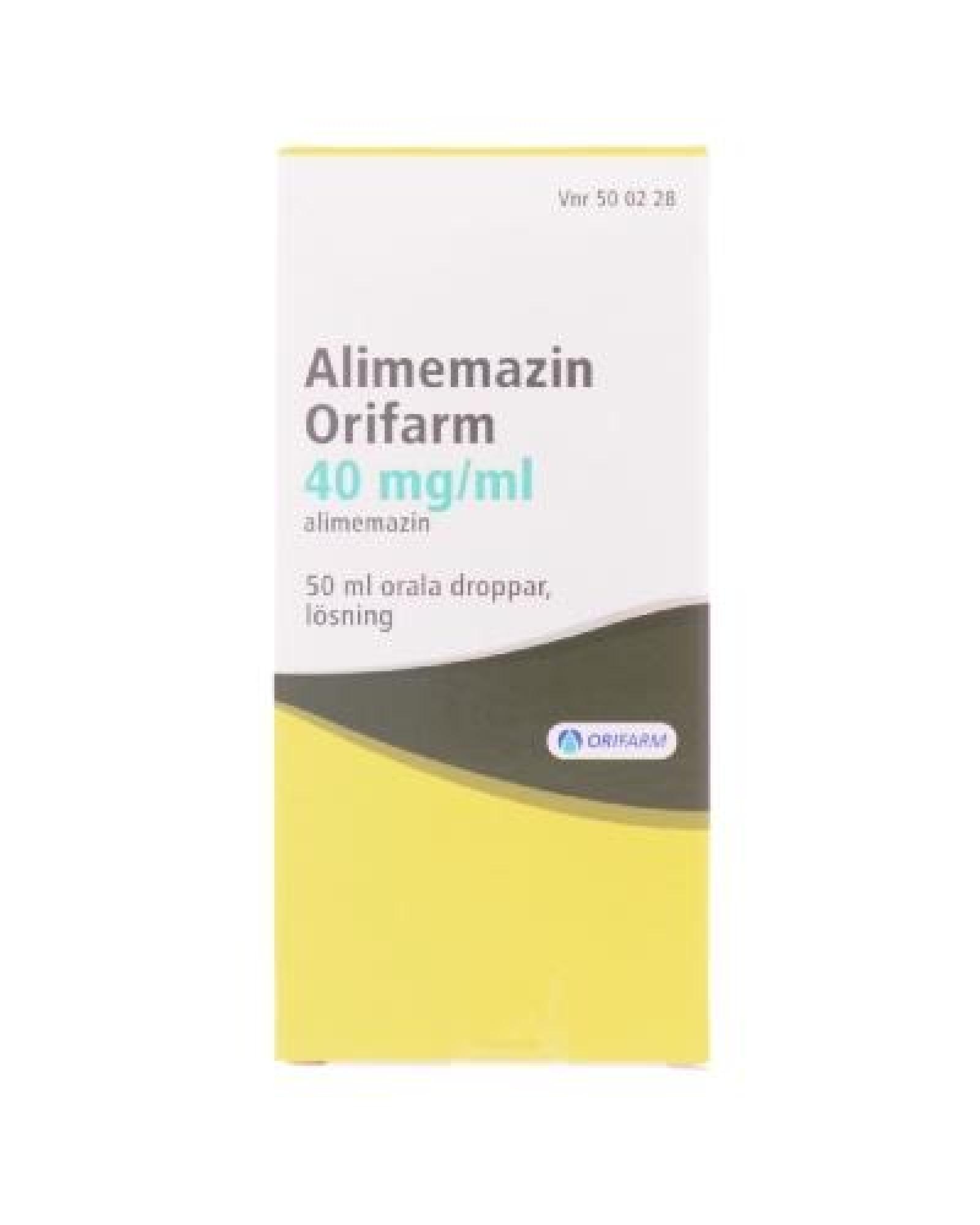 Alimemazin orifarm dråper 40mg/ml 50 ML - Apotek 1