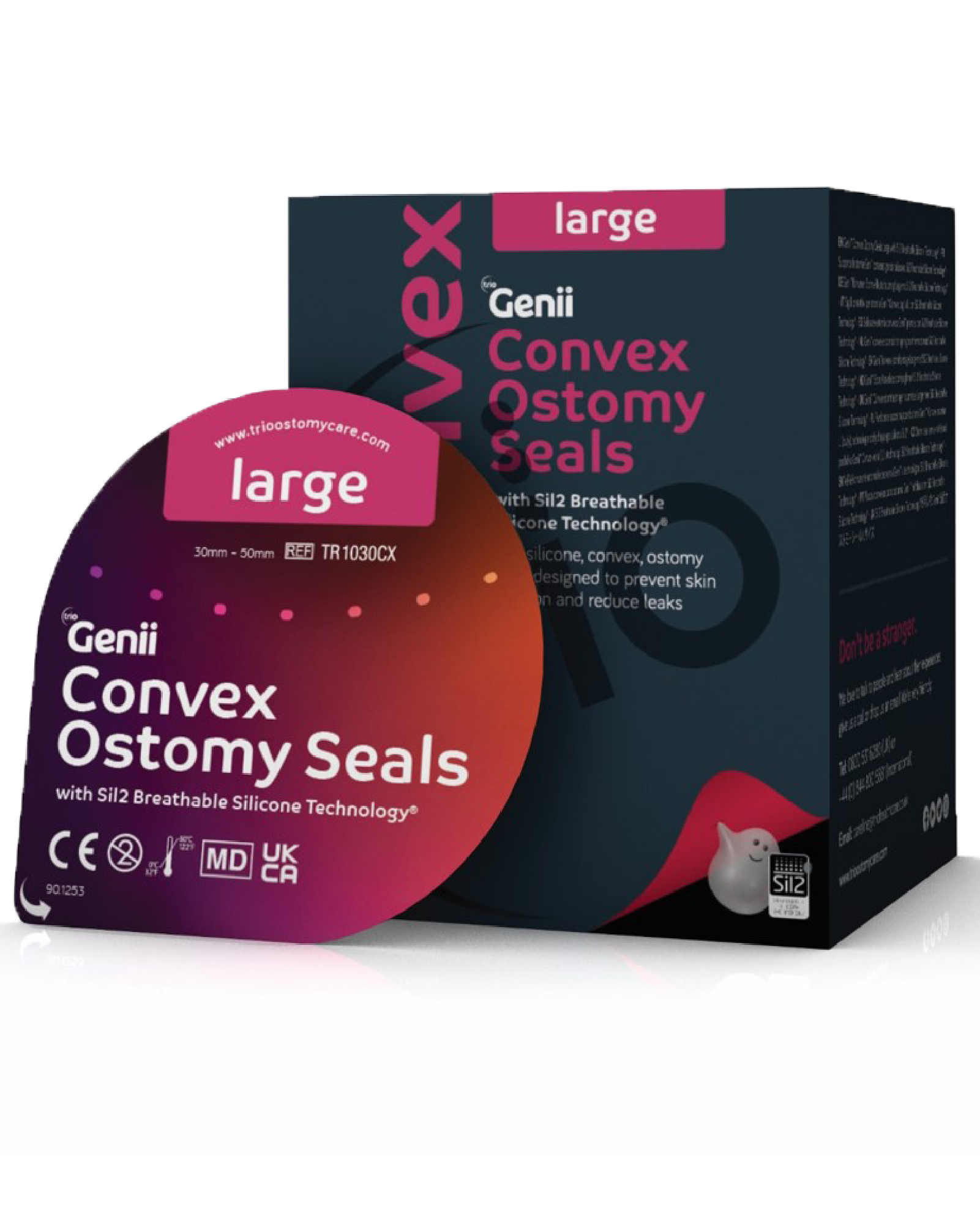 Genii tetningsring til stomi konveks stor 30-50mm 10stk - Apotek 1