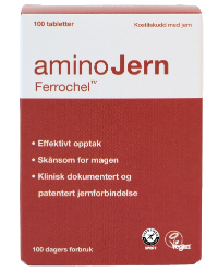 Aminojern Ferrochel 21 mg tabletter 100 stk - Apotek 1
