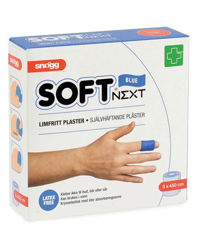 Snøgg Soft Next limfritt plaster blå 3cmx4,5m 1stk - Apotek 1