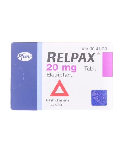 Relpax Tablett, filmdrasjert 20 mg 6 stk - Apotek 1