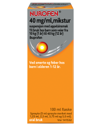 Nurofen 40 mg/ml mikstur, suspensjon appelsinsmak 100 ml - Apotek 1