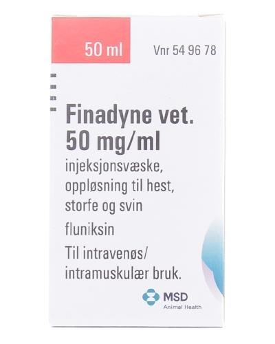 Finadyne vet 50 mg/ml injeksjonsvæske, oppløsning hetteglass 50 ml ...