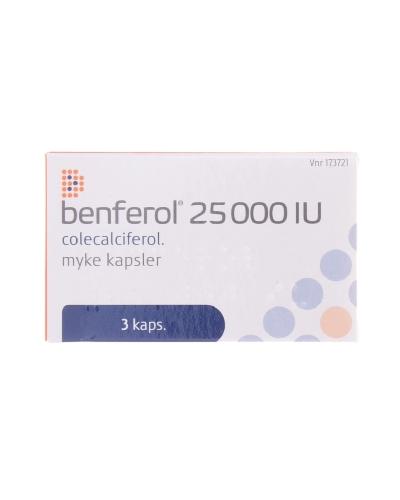 Benferol 25000 IU myke kapsler 3 stk - Apotek 1