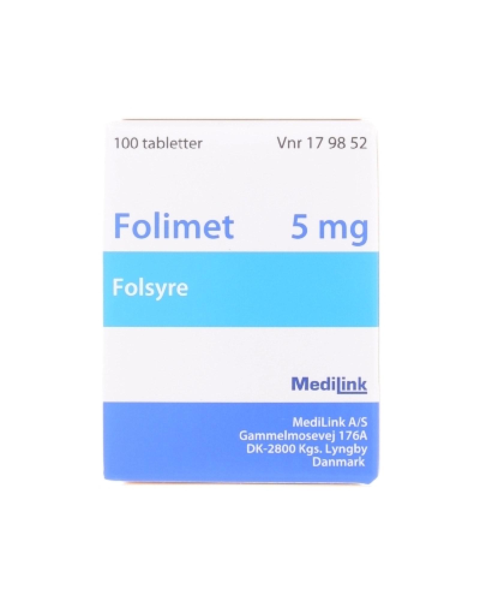 Folimet 5mg tabletter 100 stk - Apotek 1