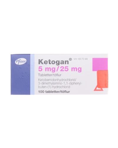 Ketogan 5/25mg tabletter 100enpac - Apotek 1