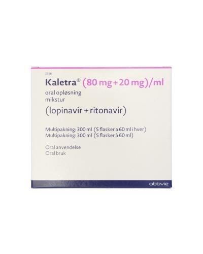 Kaletra Mikstur 80 mg/ml/20 mg/ml 5x60 ml - Apotek 1