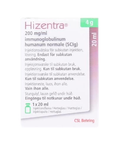 Hizentra Injeksjonsvæske, oppløsning 200 mg/ml 1x20 ml - Apotek 1