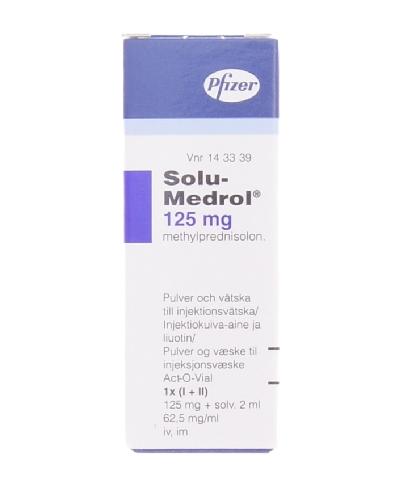 Solu-Medrol Pulver og væske til injeksjonsvæske, oppløsning 125 mg 125 ...