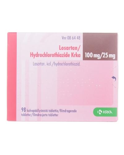 Losartan/Hydrochlorothiazide Krka 100 mg/25 mg filmdrasjerte tabletter ...