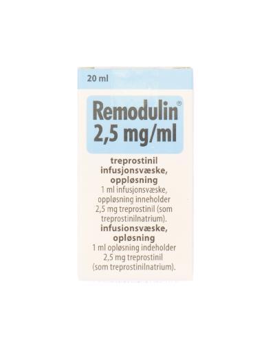 Remodulin Infusjonsvæske, oppløsning 2,5 mg/ml 20 ml - Apotek 1