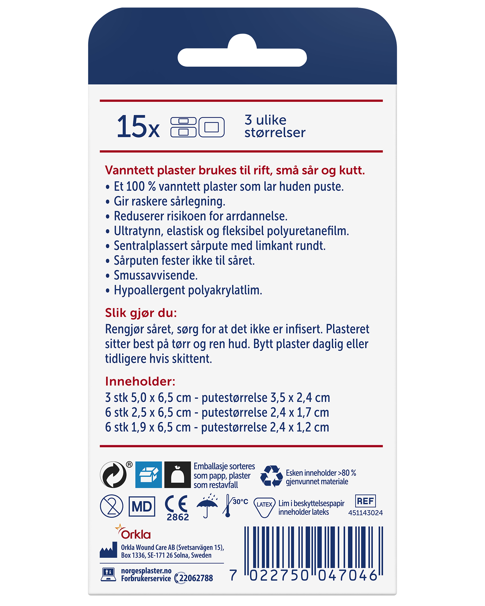 Norgesplaster vanntett plaster 15 stk - Apotek 1